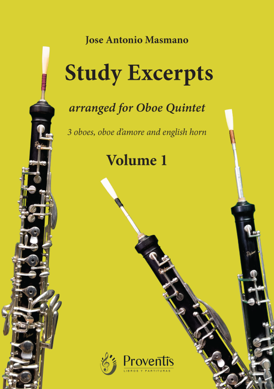 Study Excerpts, arranged for Oboe Quintet - VOLUME 1 - PROVENTIS